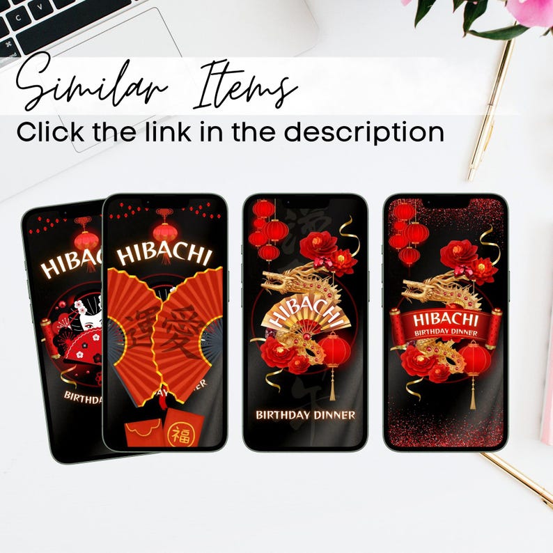 Chinese Zodiac Snake Invitation, Japanese Hibachi Dinner Party, Digital ...