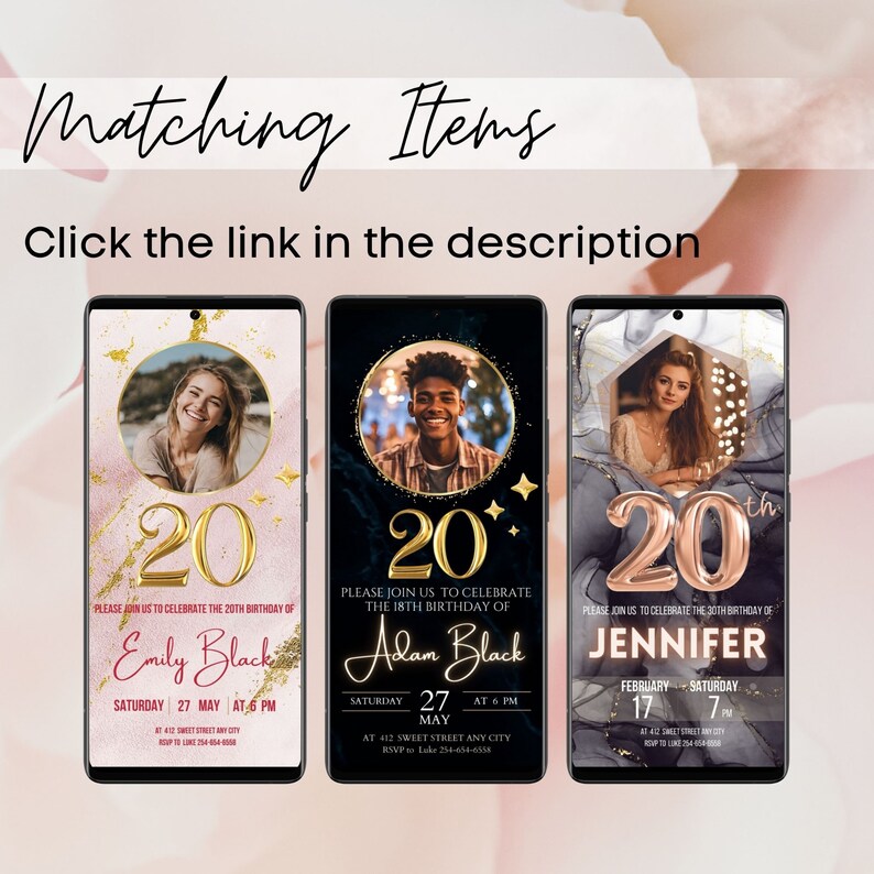 Digital Aries Sign 20th Birthday Photo Invitation, Animated Astrology ...