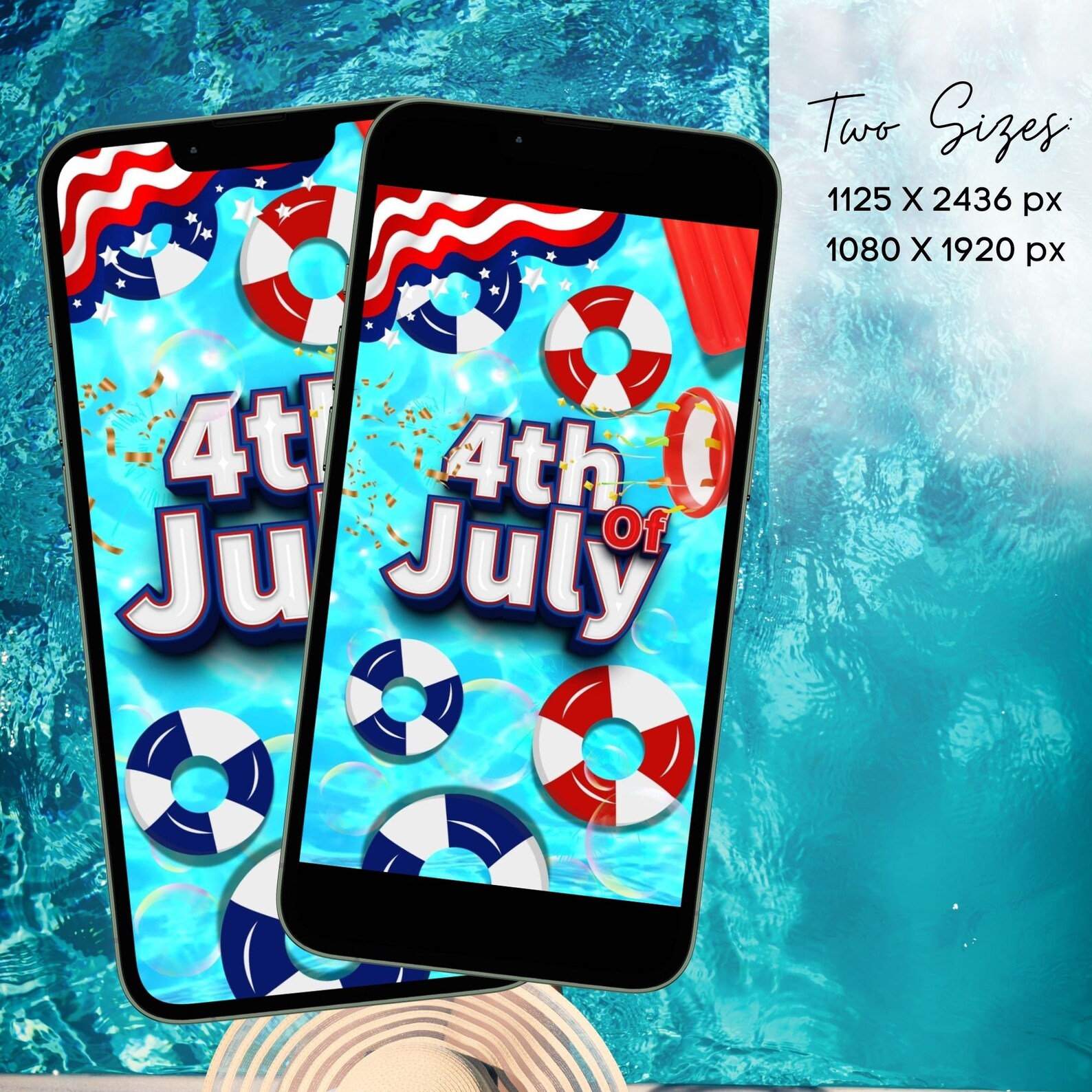 Animated 4th of July Pool Party Invitation, Pool Floats Fourth of July ...