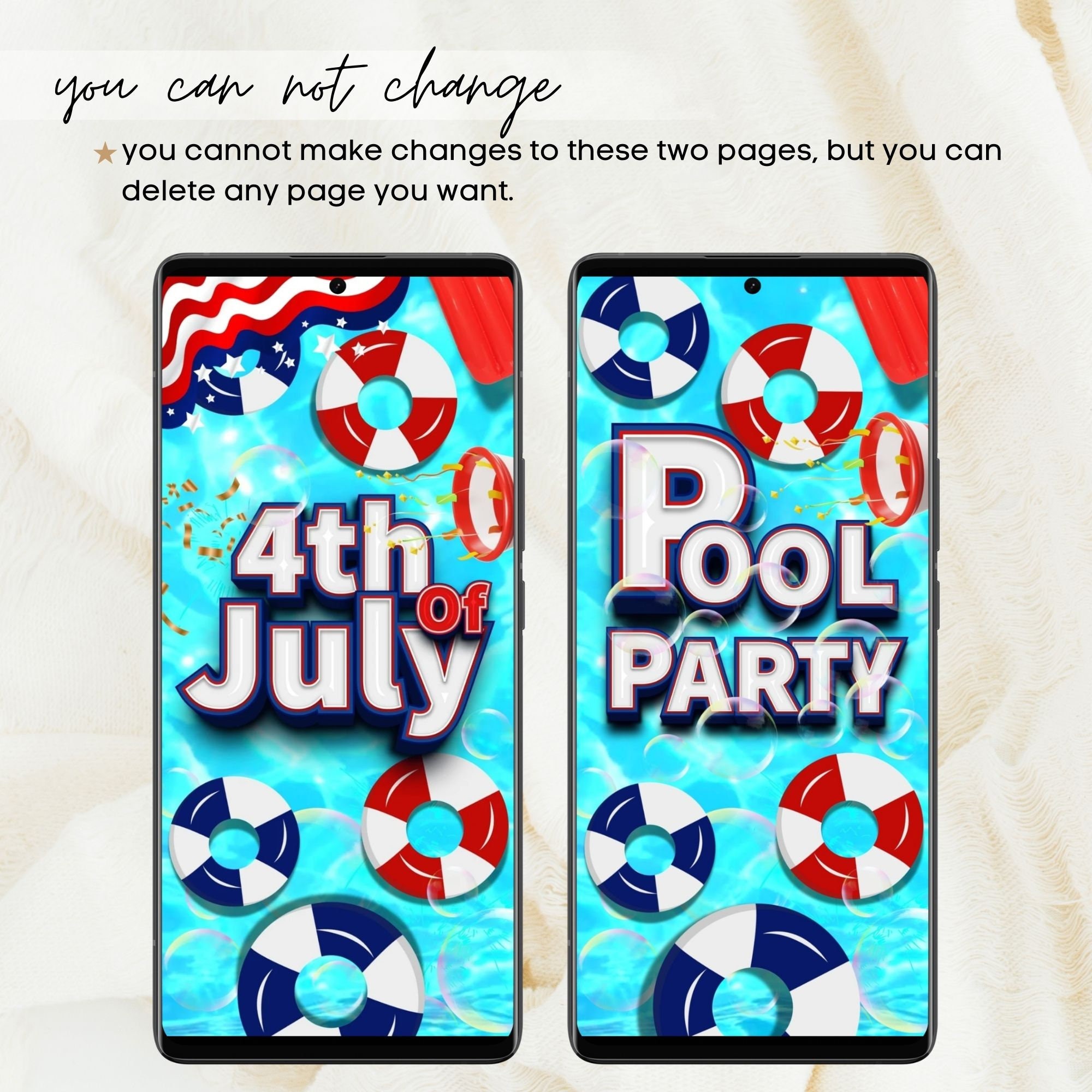 Animated 4th of July Pool Party Invitation, Pool Floats Fourth of July ...