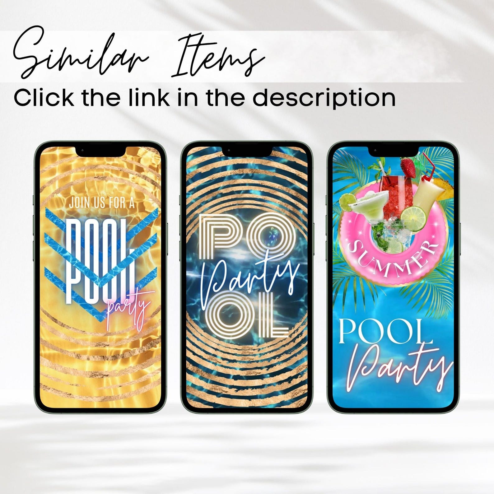 SIP & DIP Pool Party Animated Invite, Whiskey Theme Invitation, Adult ...