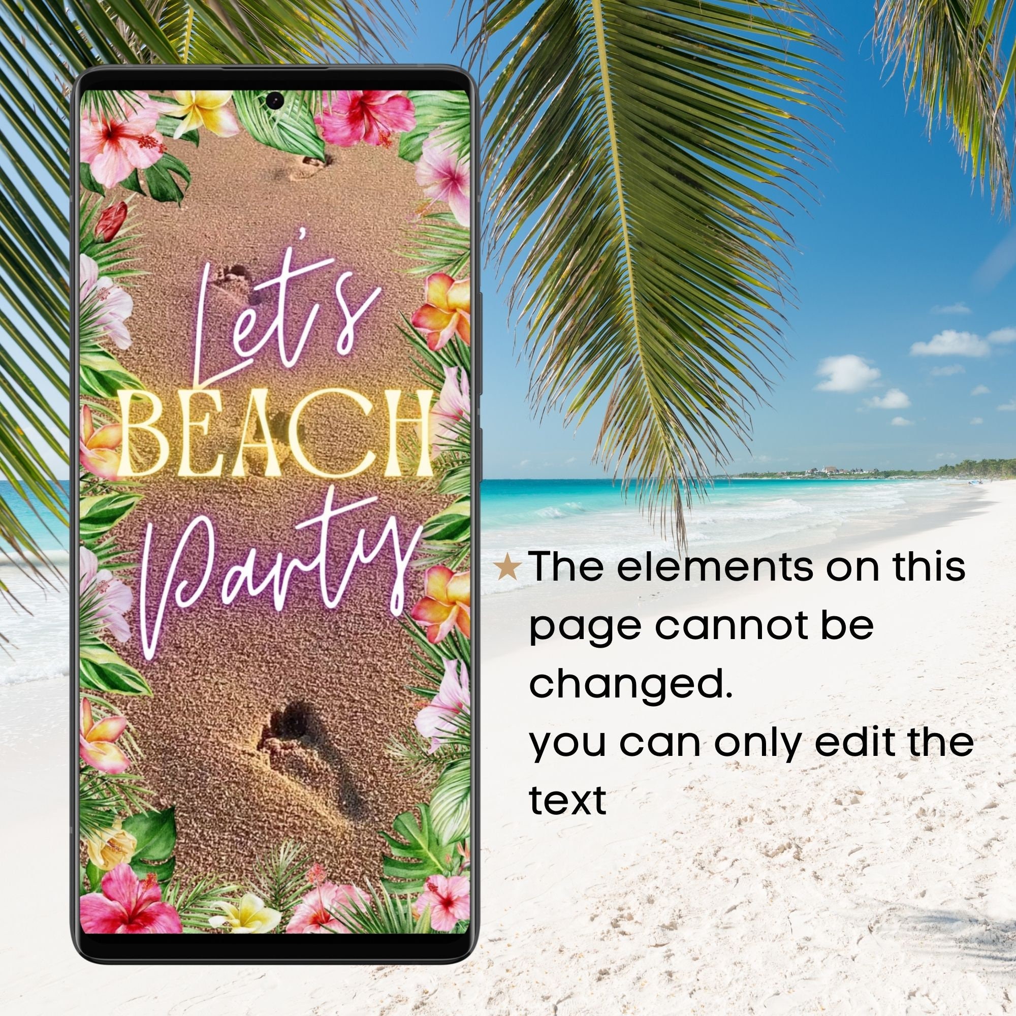 Animated Tropical Beach Party Invitation, Summer Hawaiian Event ...