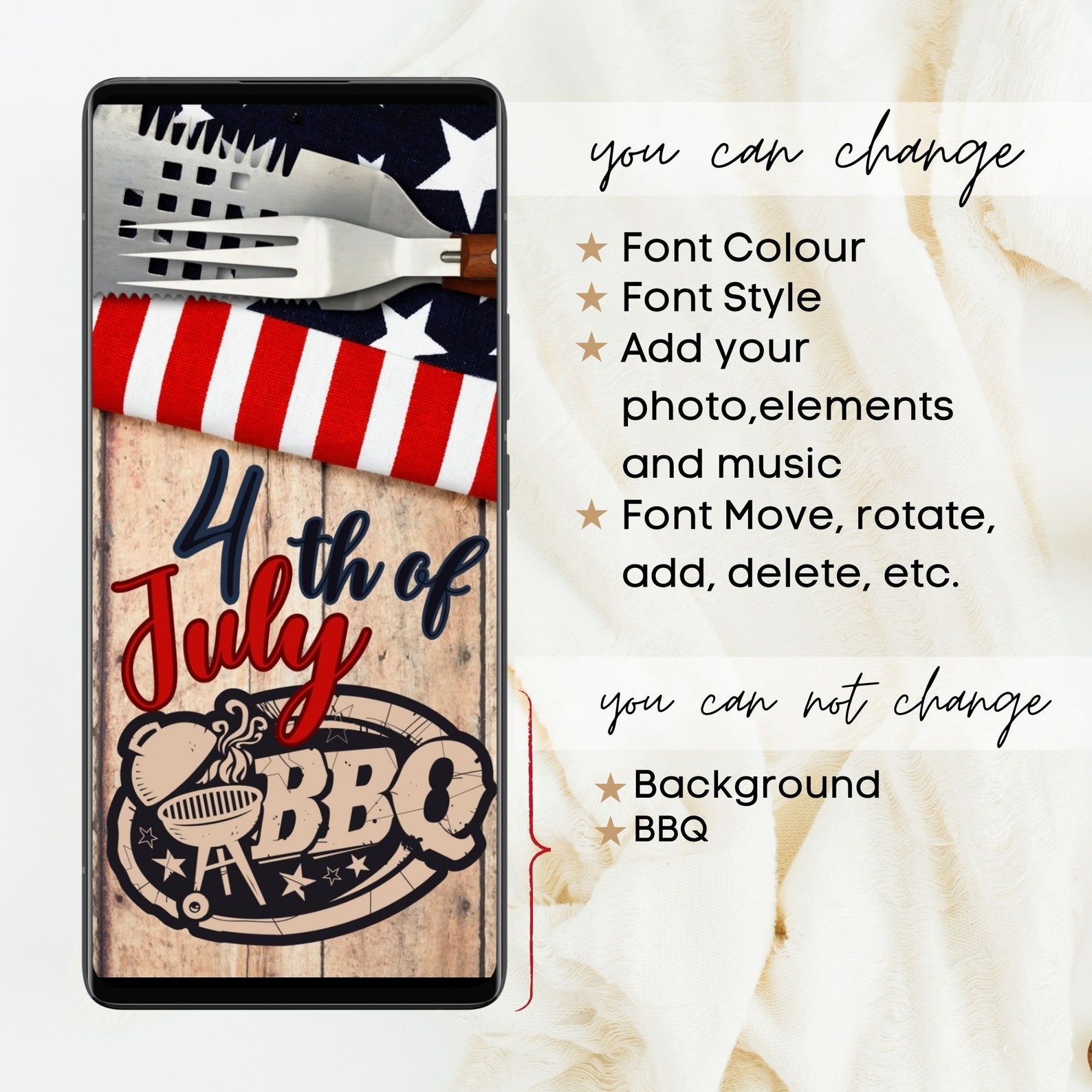Animated 4th of July BBQ Party Invite, Digital Independence Day Party ...