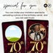 Animated Maroon Gold 70th Birthday Photo Invitation, Digital 70th ...