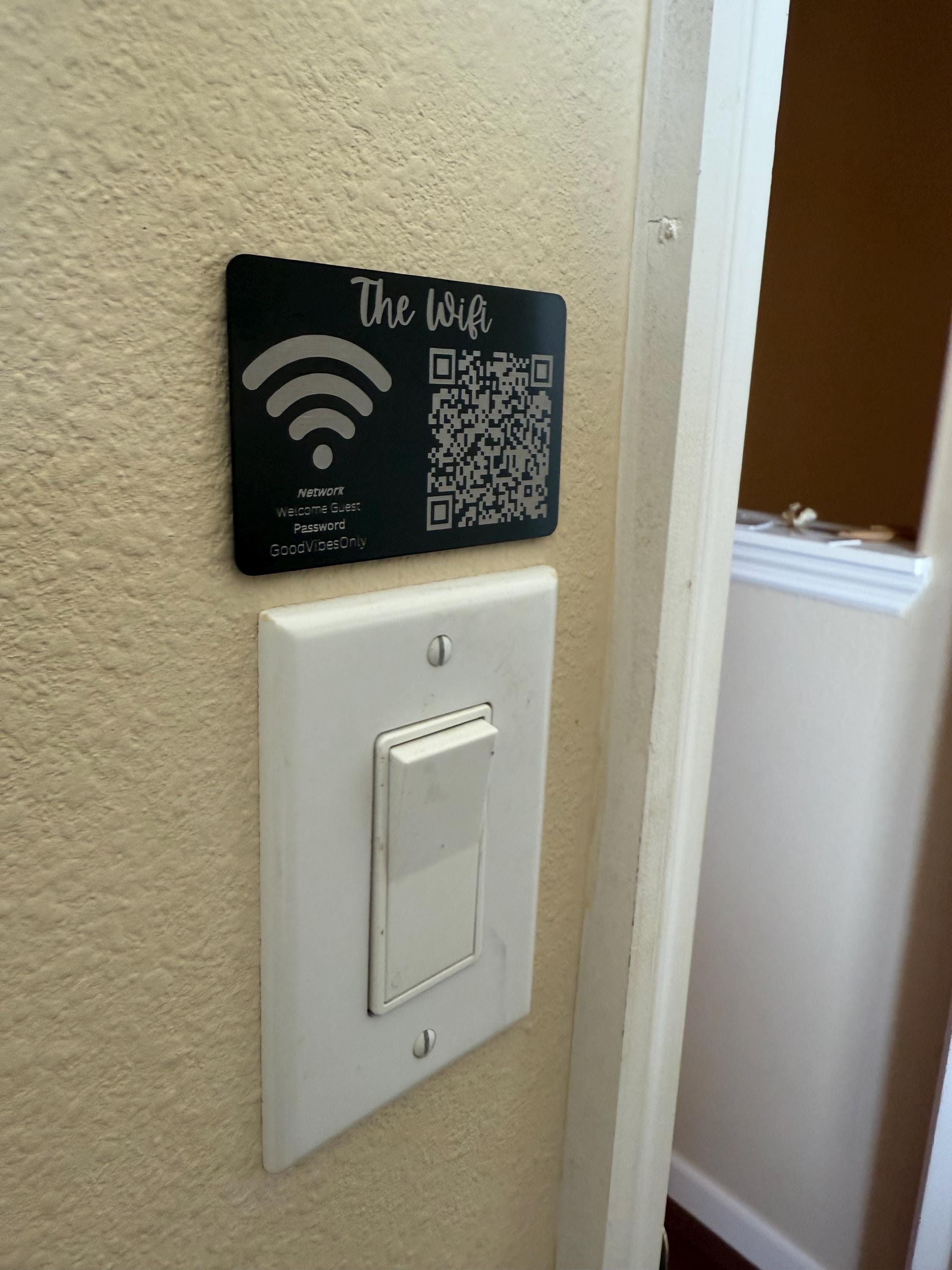 Personalized Wifi QR Code Metal Sign: Airbnb, Rental House, Guest ...