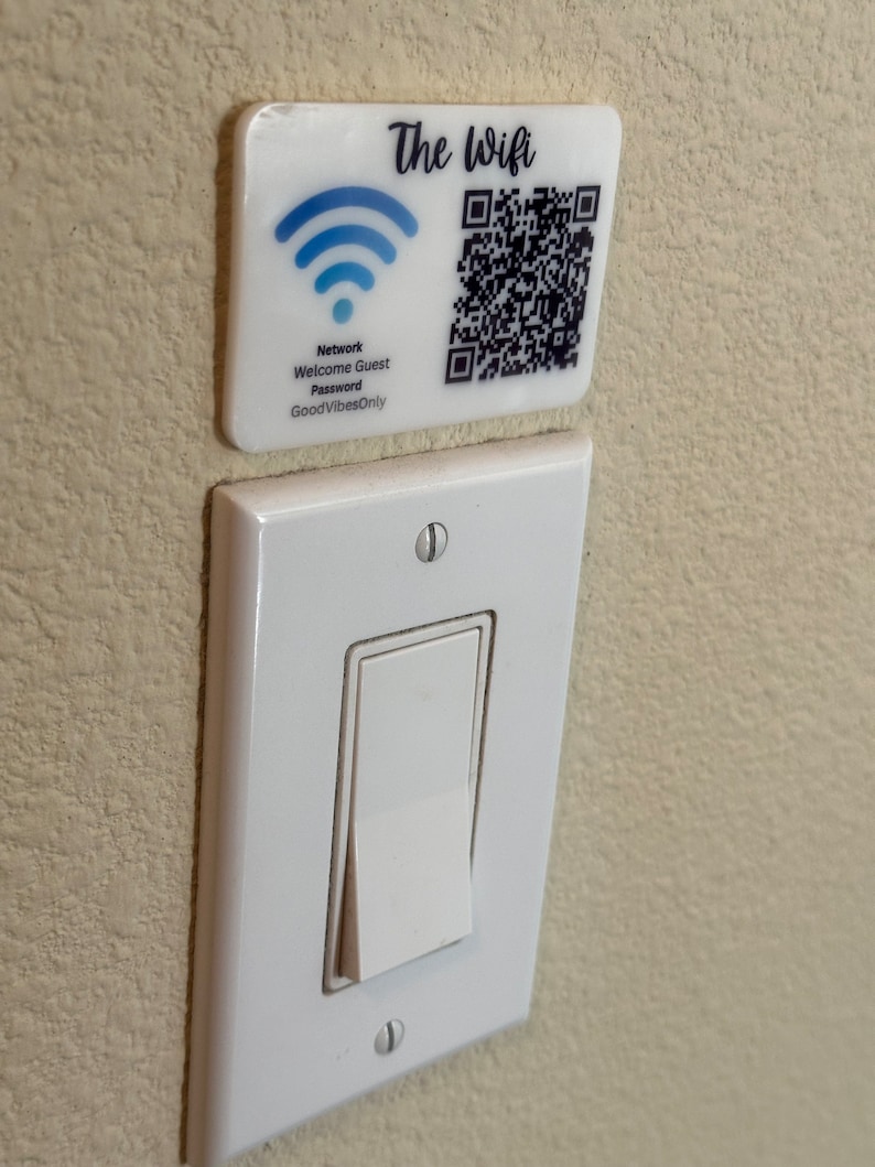 Wifi QR Code Fridge Magnet | Guest Network Password | Personalized Wifi ...