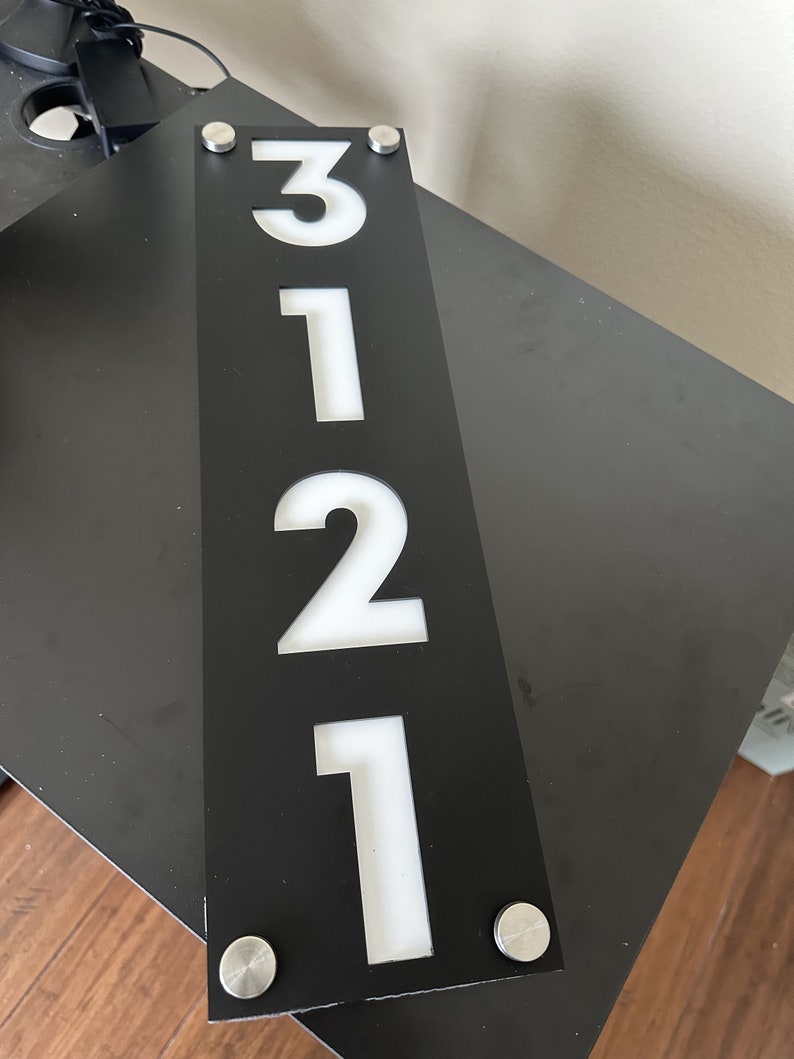 Customizable Acrylic House Number Sign - Elevate Your Home's Curb ...