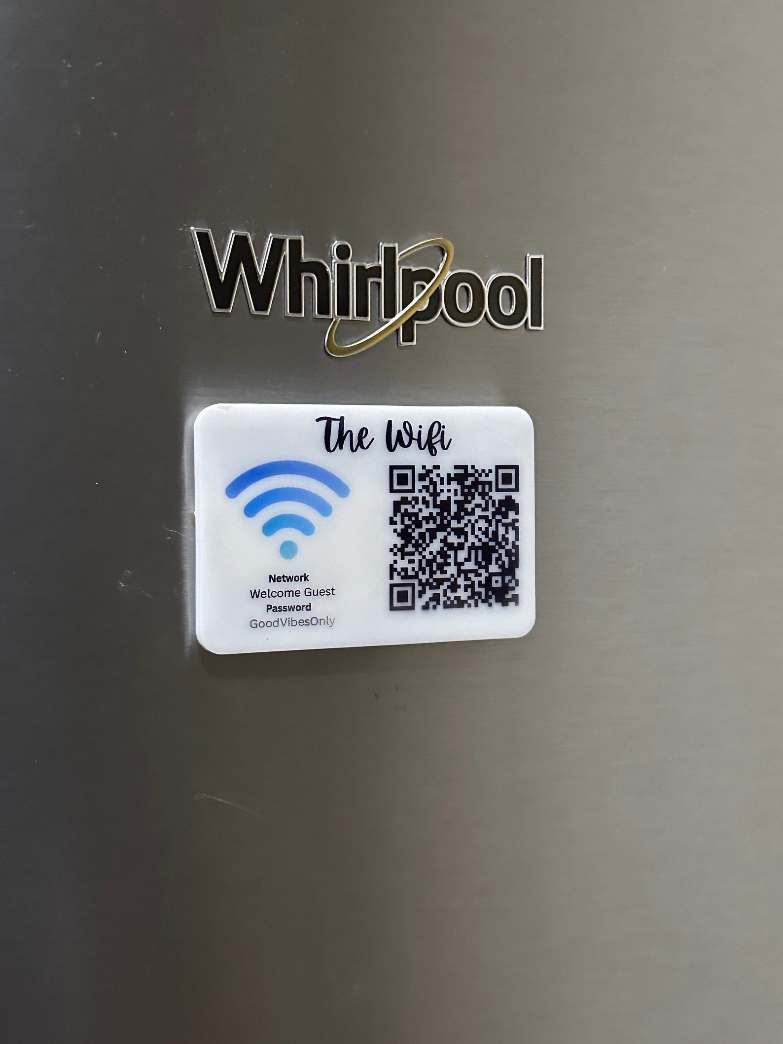 Wifi QR Code Fridge Magnet | Guest Network Password | Personalized Wifi ...