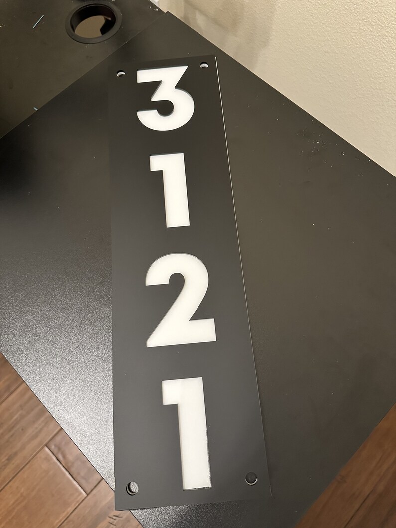 Customizable Acrylic House Number Sign - Elevate Your Home's Curb ...