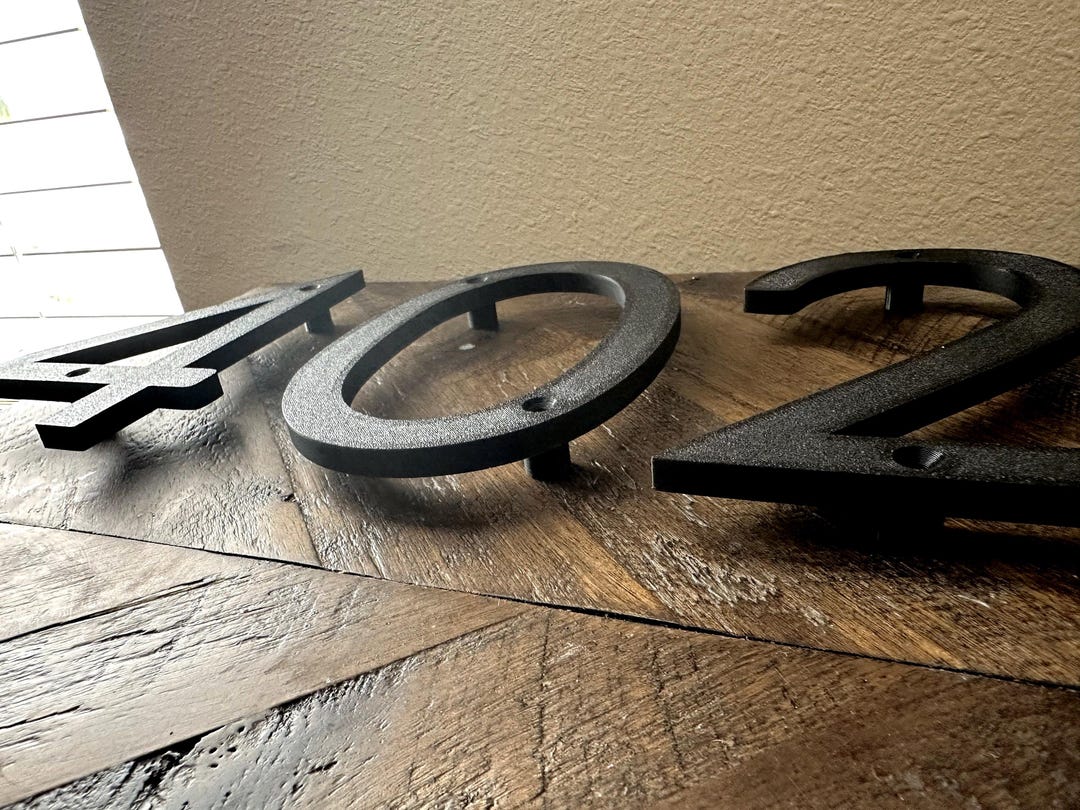 Raised Modern Sleek House Numbers, 6 Inch - Etsy