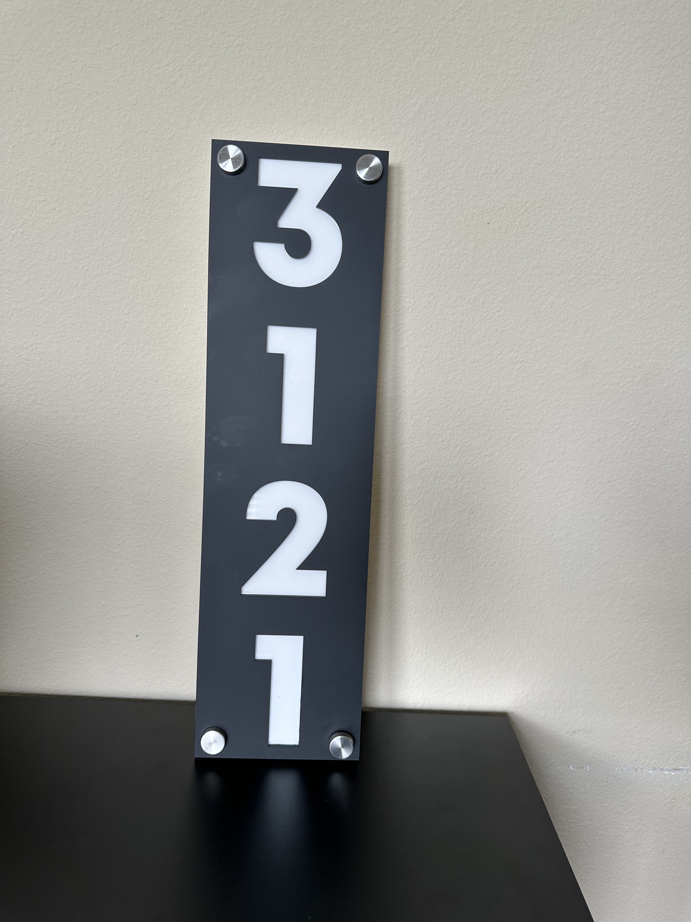 Customizable Acrylic House Number Sign - Elevate Your Home's Curb ...