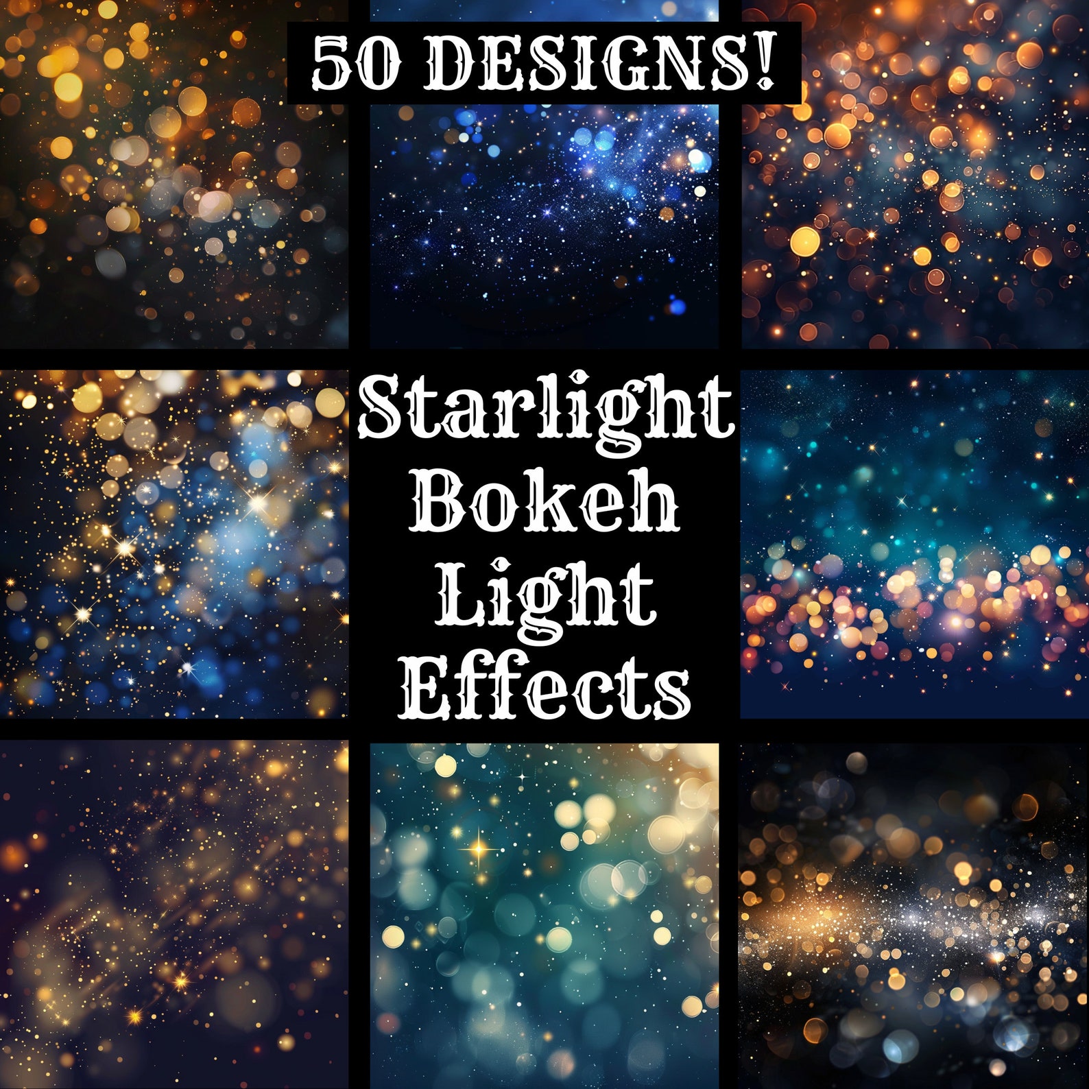 Starlight Bokeh Light Effects Paper, Bokeh Printable Paper, Starlight ...