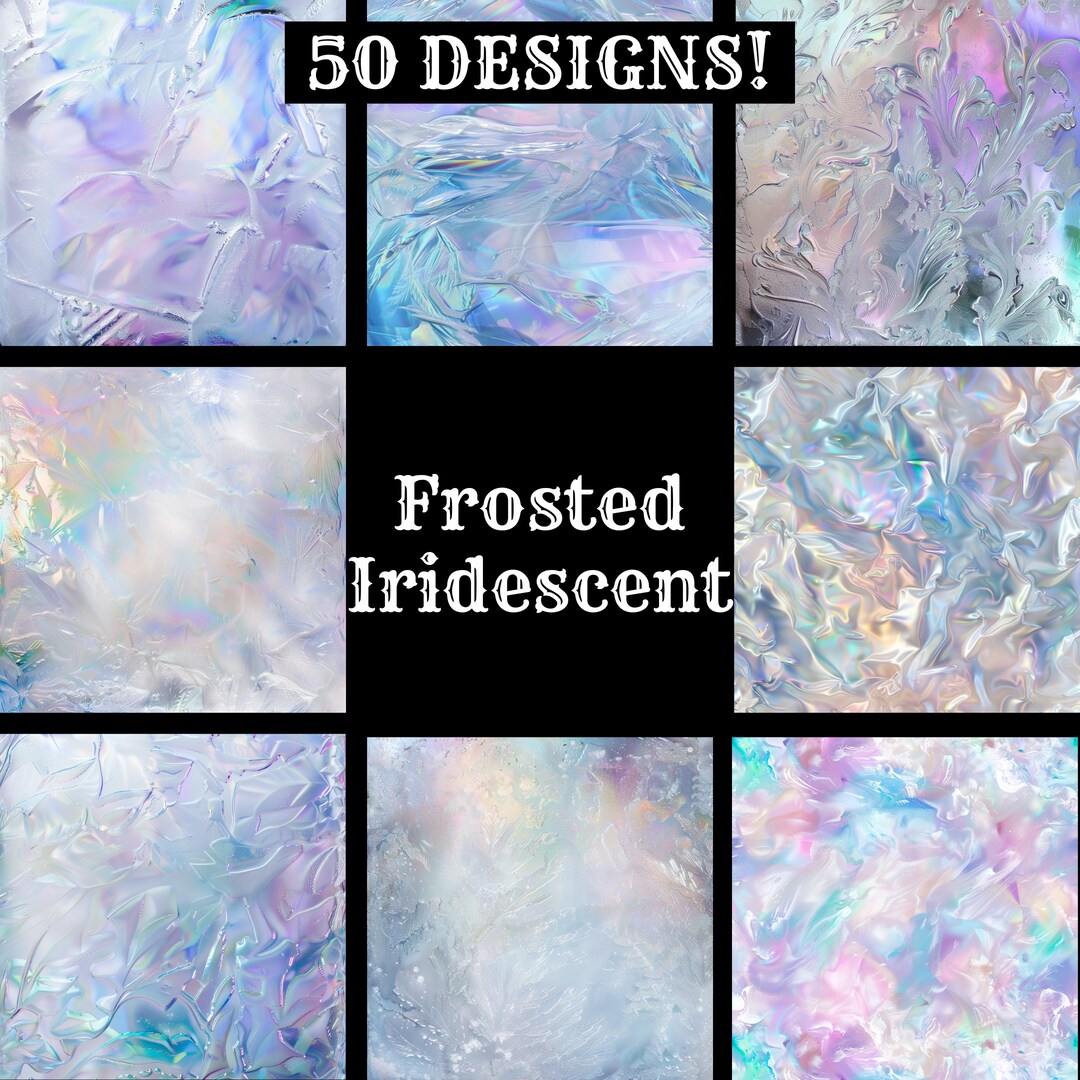Frosted Iridescent Paper, Frosted Iridescent Printable Paper, Vintage ...