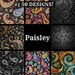 Vintage Paisley Digital Paper: 50 PNG Designs (digital Download) - Etsy