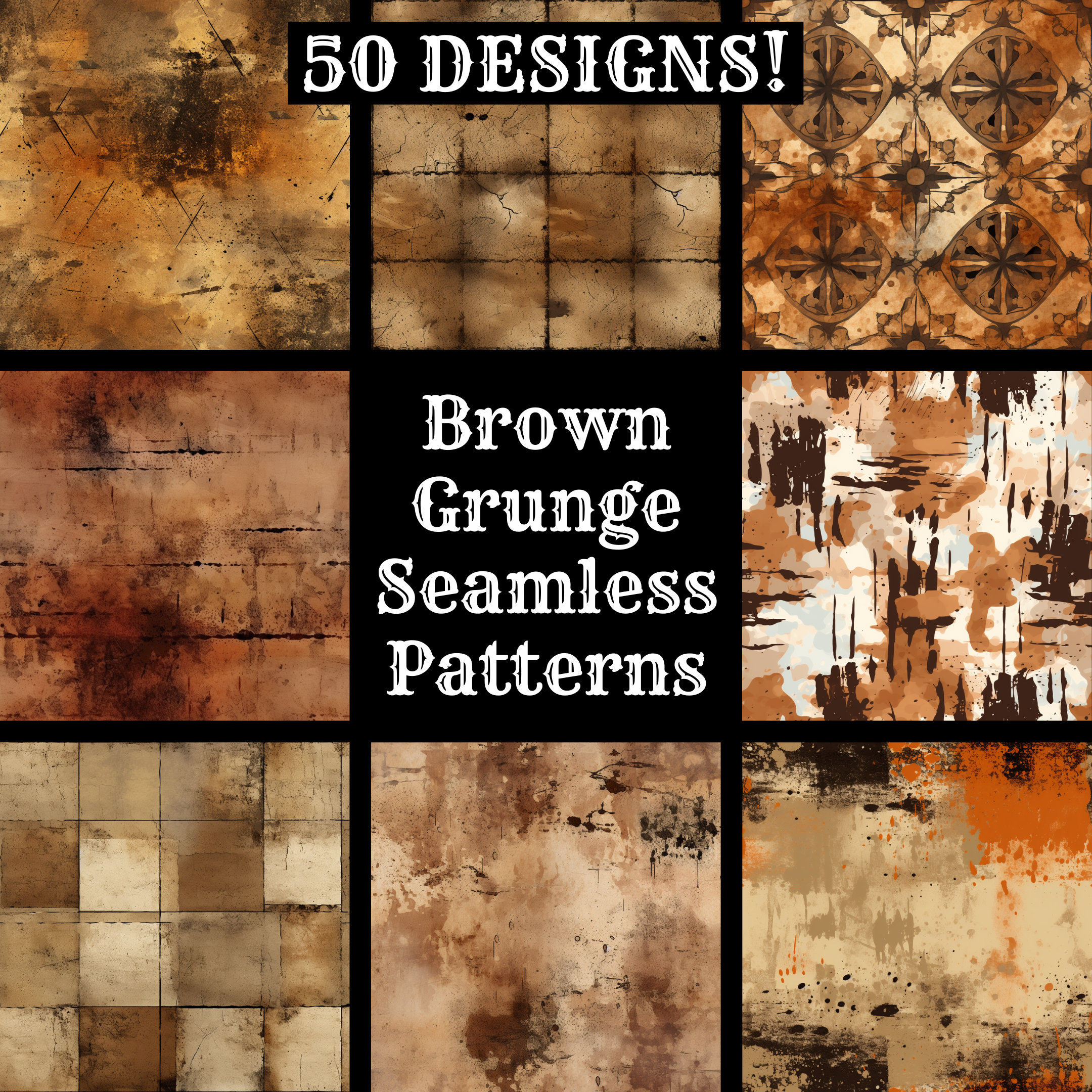 Brown Grunge Seamless Digital Paper Printable Scrapbook Paper - Etsy