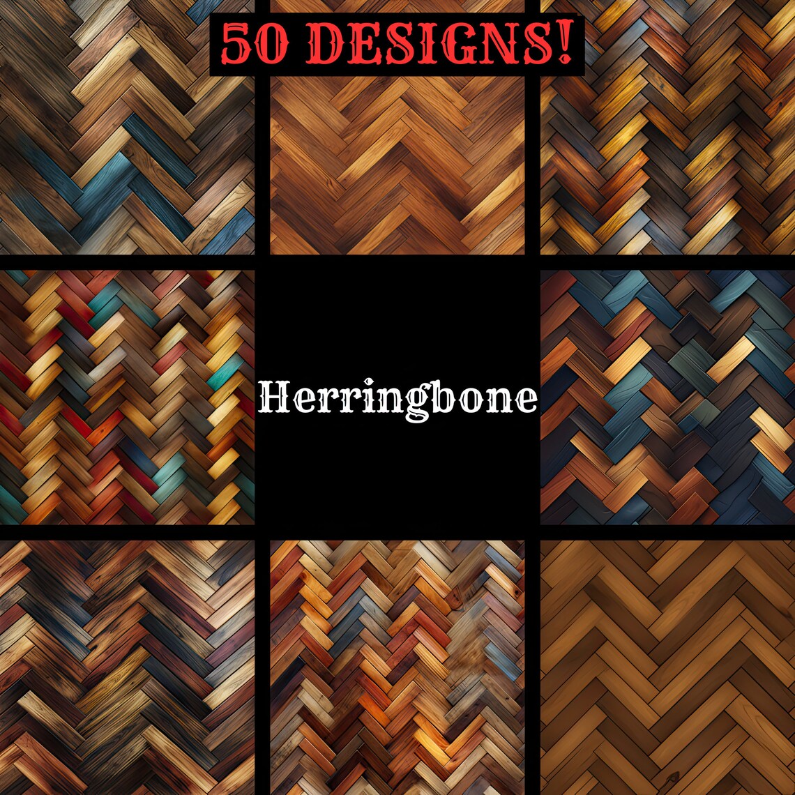 Seamless Herringbone Wood Digital Paper Printable Scrapbook - Etsy