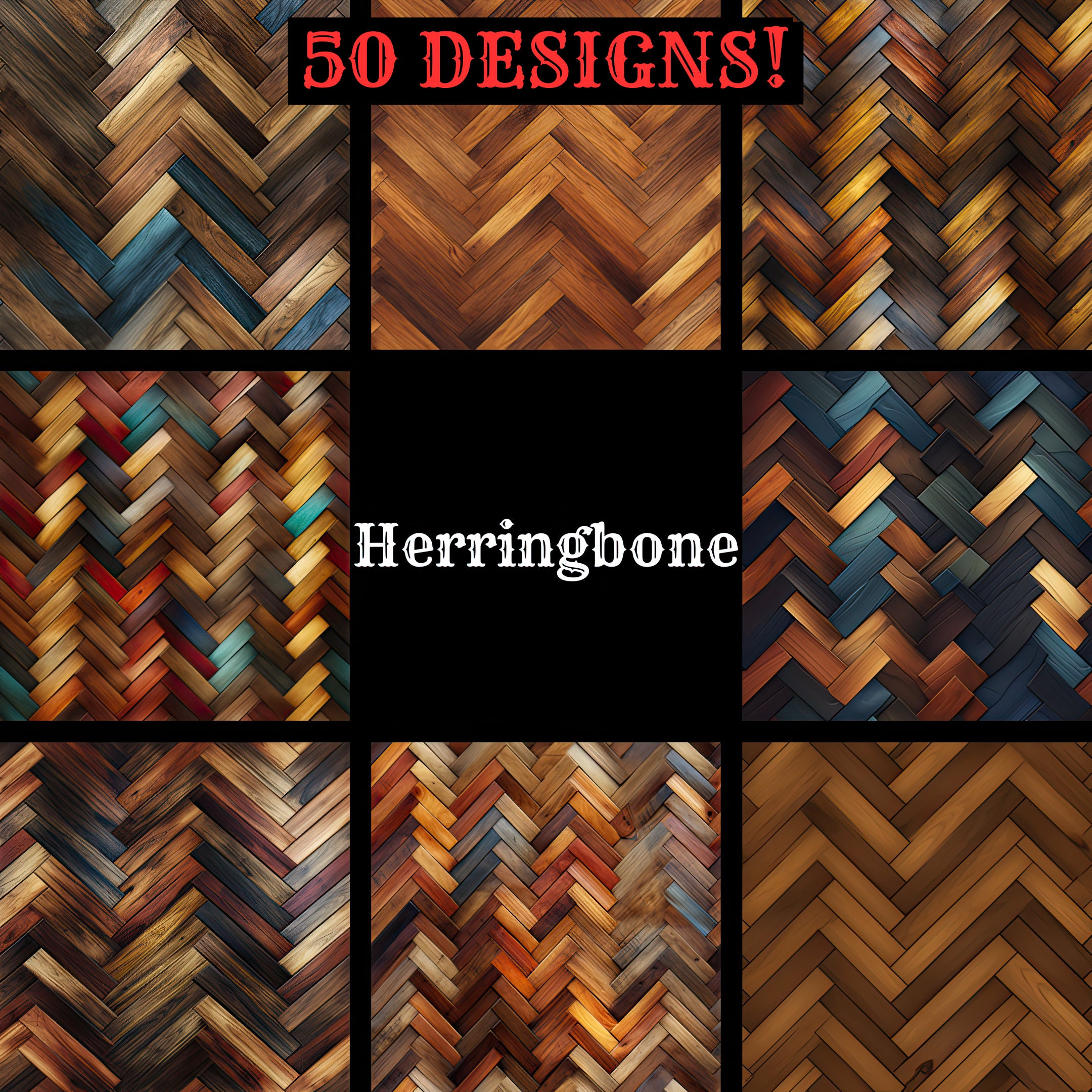 Seamless Herringbone Wood Digital Paper Printable Scrapbook - Etsy