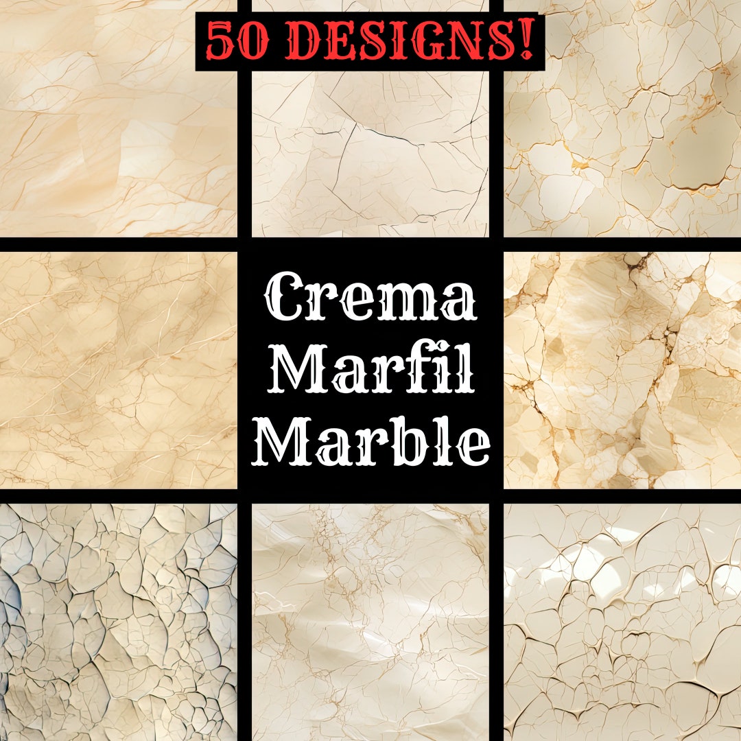 Crema Marfil Marble Textures: 50 Seamless Digital Papers (digital ...