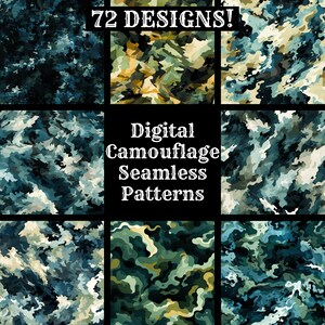 Digital Camouflage Seamless Digital Paper, Printable Scrapbook Paper ...
