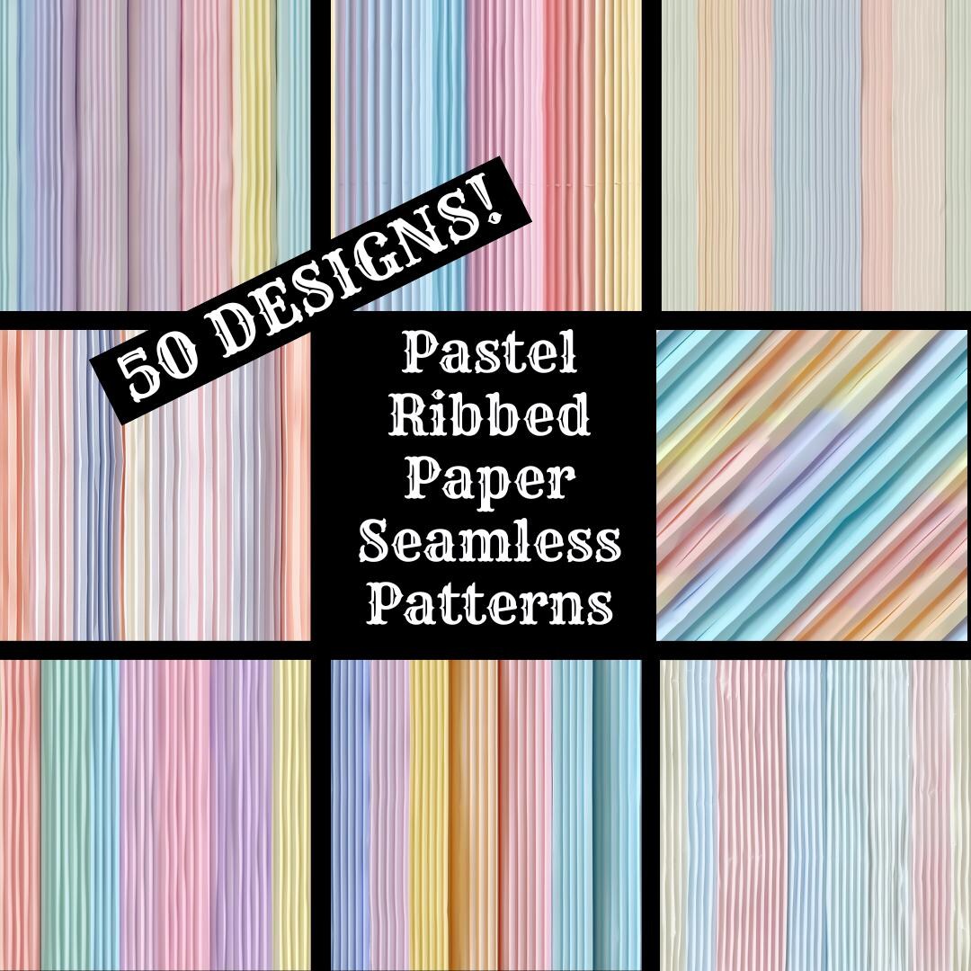 Pastel Ribbed Paper: 50 Seamless Textures (digital Download) - Etsy