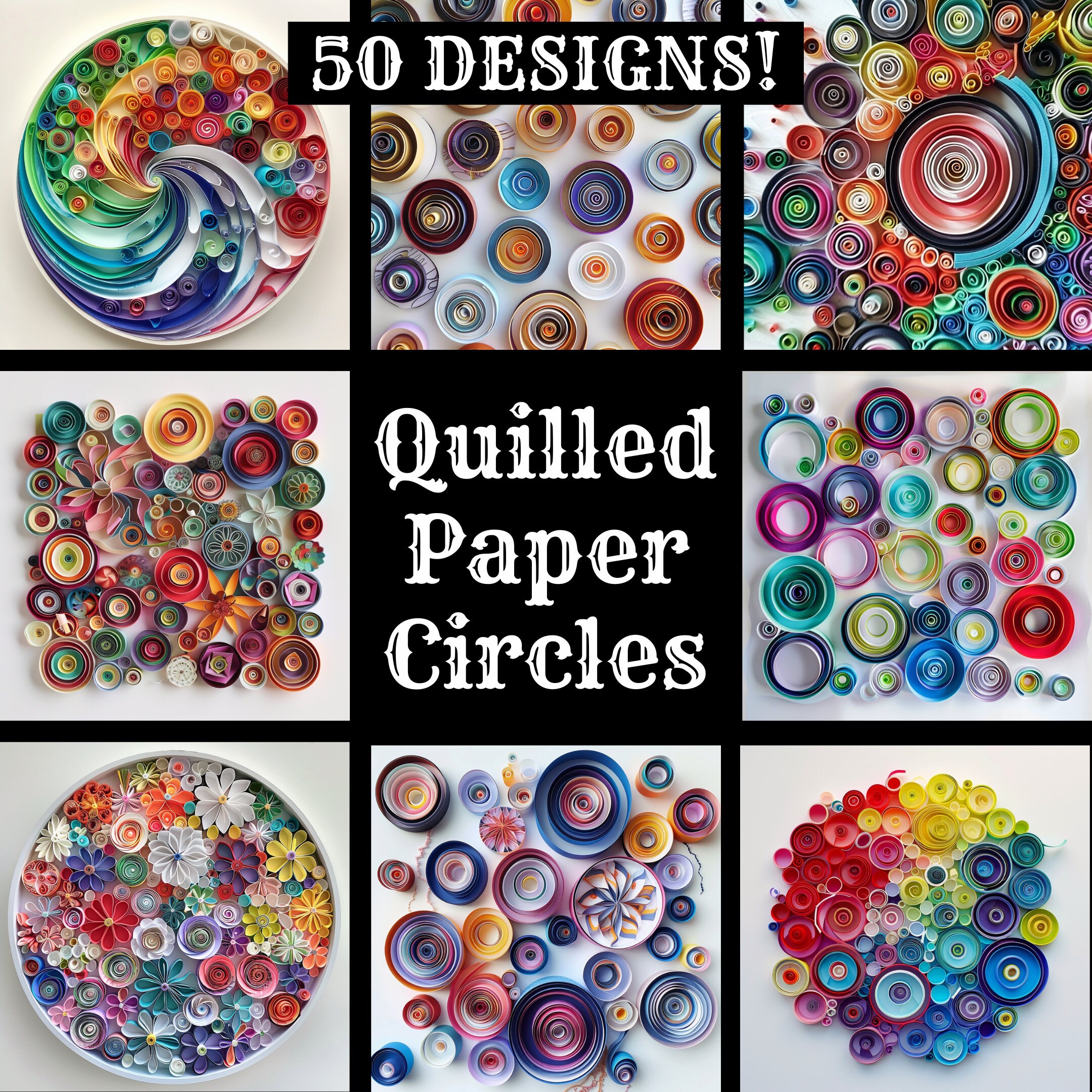 Quilled Paper Circles Paper, Quilled Paper Circles Printable Paper ...