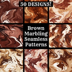 Brown Marbling Seamless Digital Paper, Printable Scrapbook Paper ...