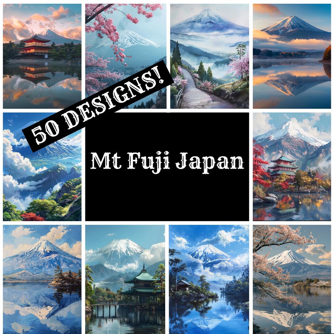 Mt Fuji Japan Journal Paper: Vintage Scrapbook Inserts (digital ...