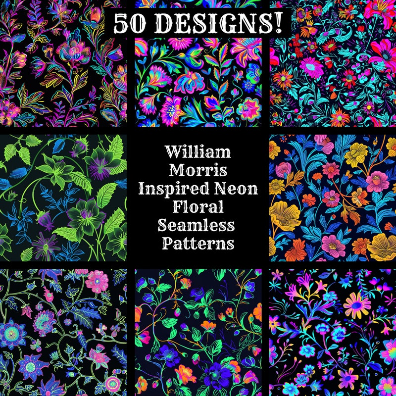 Neon Floral - Etsy