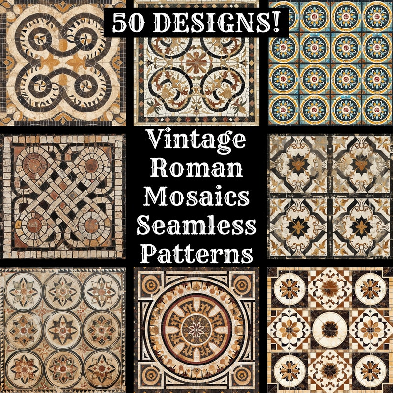 Roman Mosaic Paper - Etsy UK