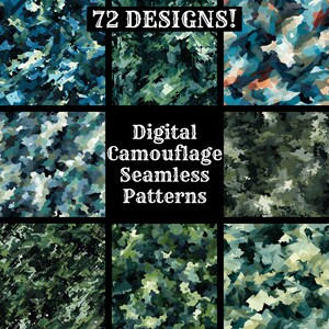 Digital Camouflage Seamless Digital Paper, Printable Scrapbook Paper ...