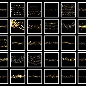 350 Bokeh String Light Photo Overlays: Twinkle Fairy Lights (PNG) - Etsy