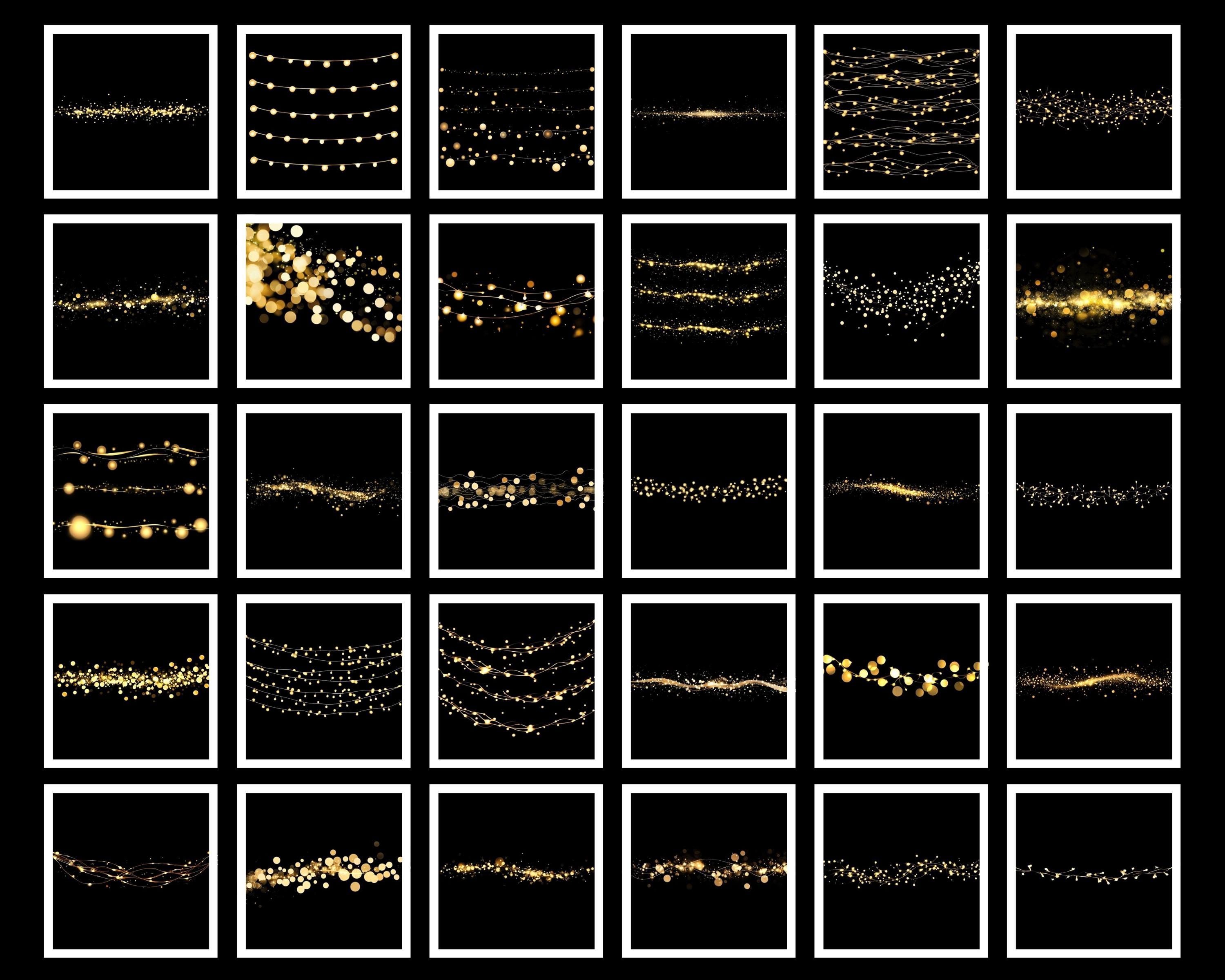 350 Bokeh String Light Photo Overlays: Twinkle Fairy Lights (PNG) - Etsy