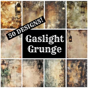 Gaslight Grunge Journal Paper, Gaslight Grunge Printable Paper, Vintage ...