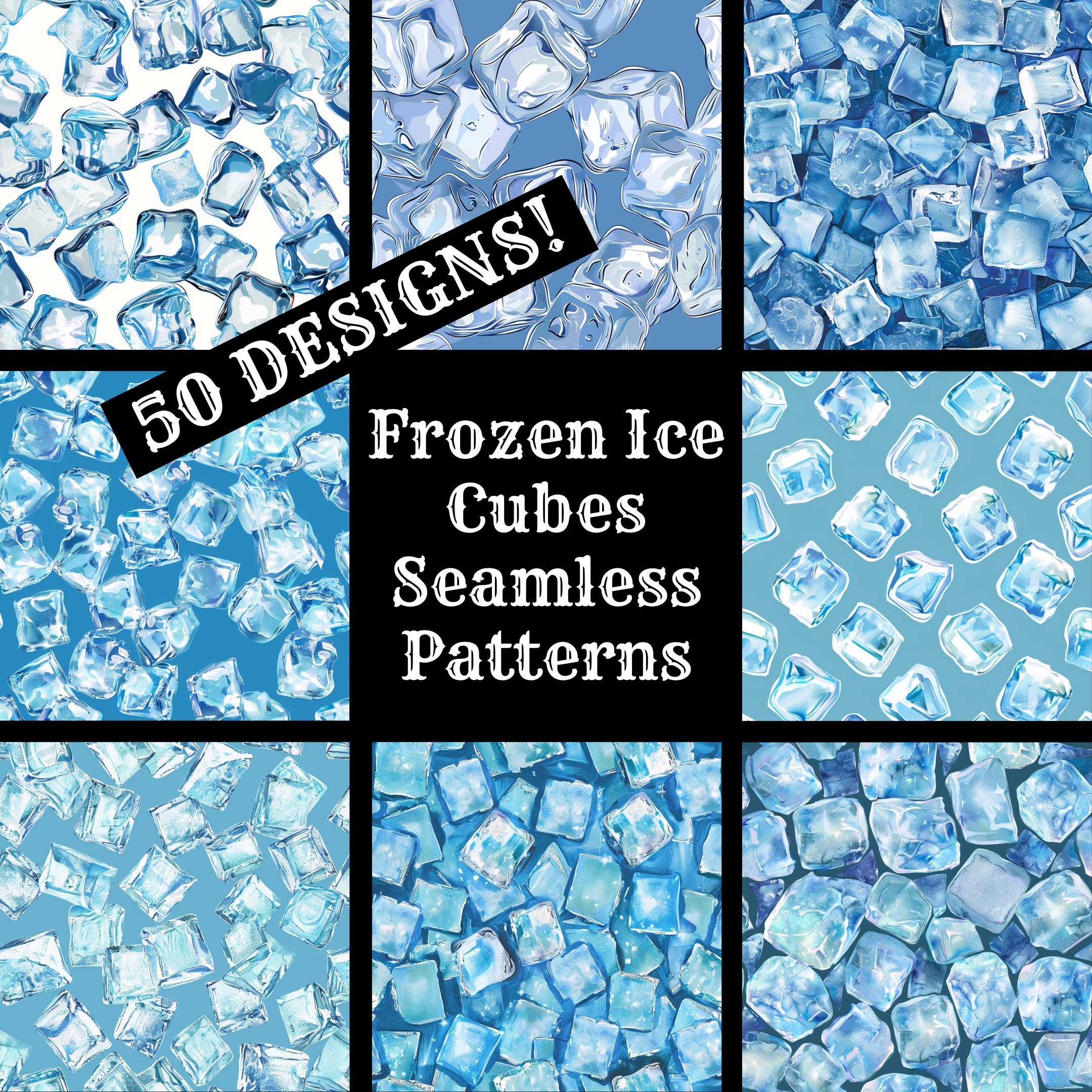 Ice Cubes Seamless Pattern: 50 PNG Digital Papers (digital Download) - Etsy