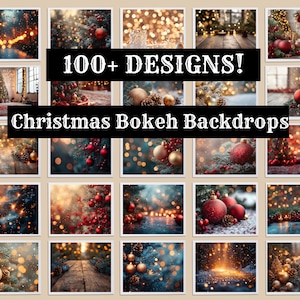 100+ Christmastime Bokeh Digital Photography Backdrops, Photoshop ...