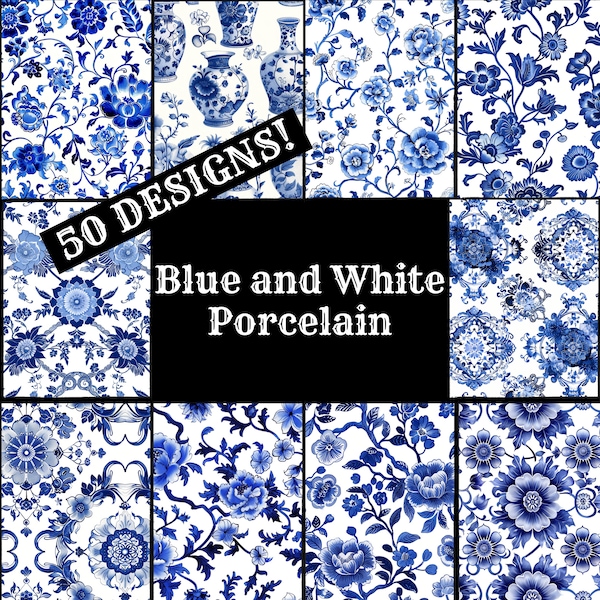 Blue and White Porcelain - Etsy