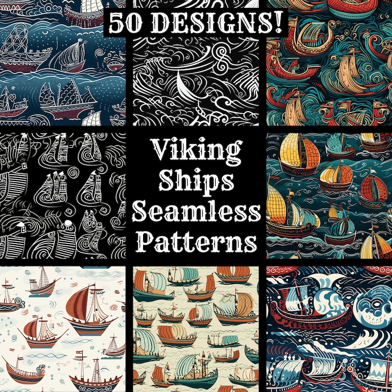 Viking Ship Background - Etsy UK