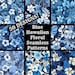 Blue Hawaiian Floral Seamless Pattern: 50 PNG Digital Papers (digital ...