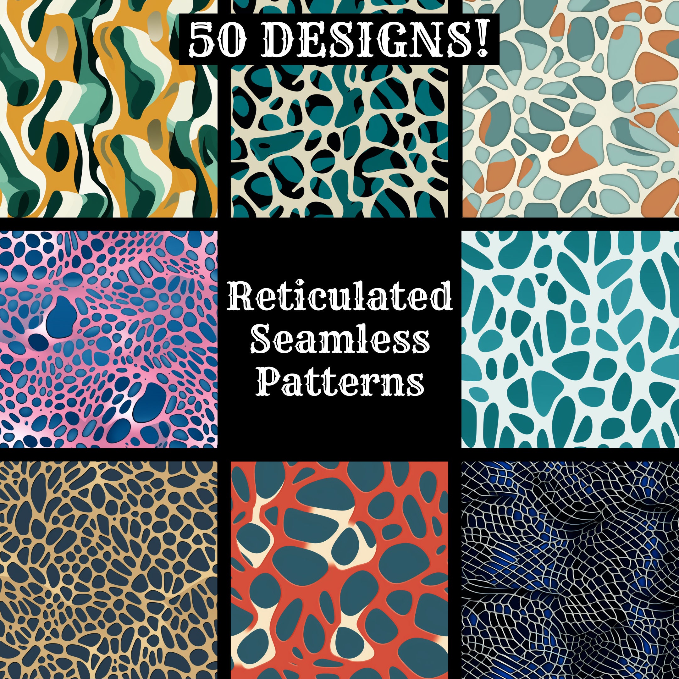 Reticulated Seamless Digital Paper, Printable Scrapbook Paper Seamless ...