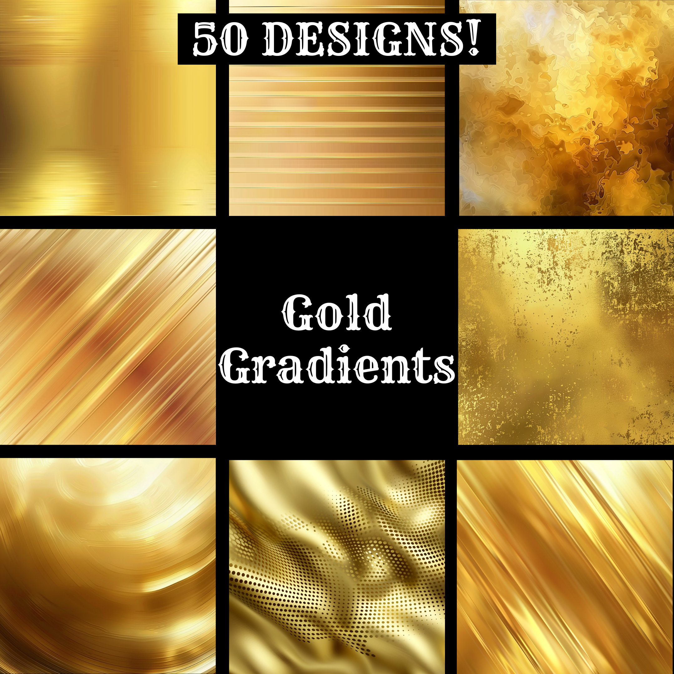 Gold Gradients Paper, Gold Gradients Printable Paper, Vintage Gold ...