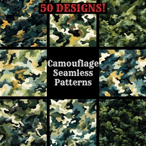 Camouflage Seamless Digital Paper, Printable Scrapbook Paper Seamless ...
