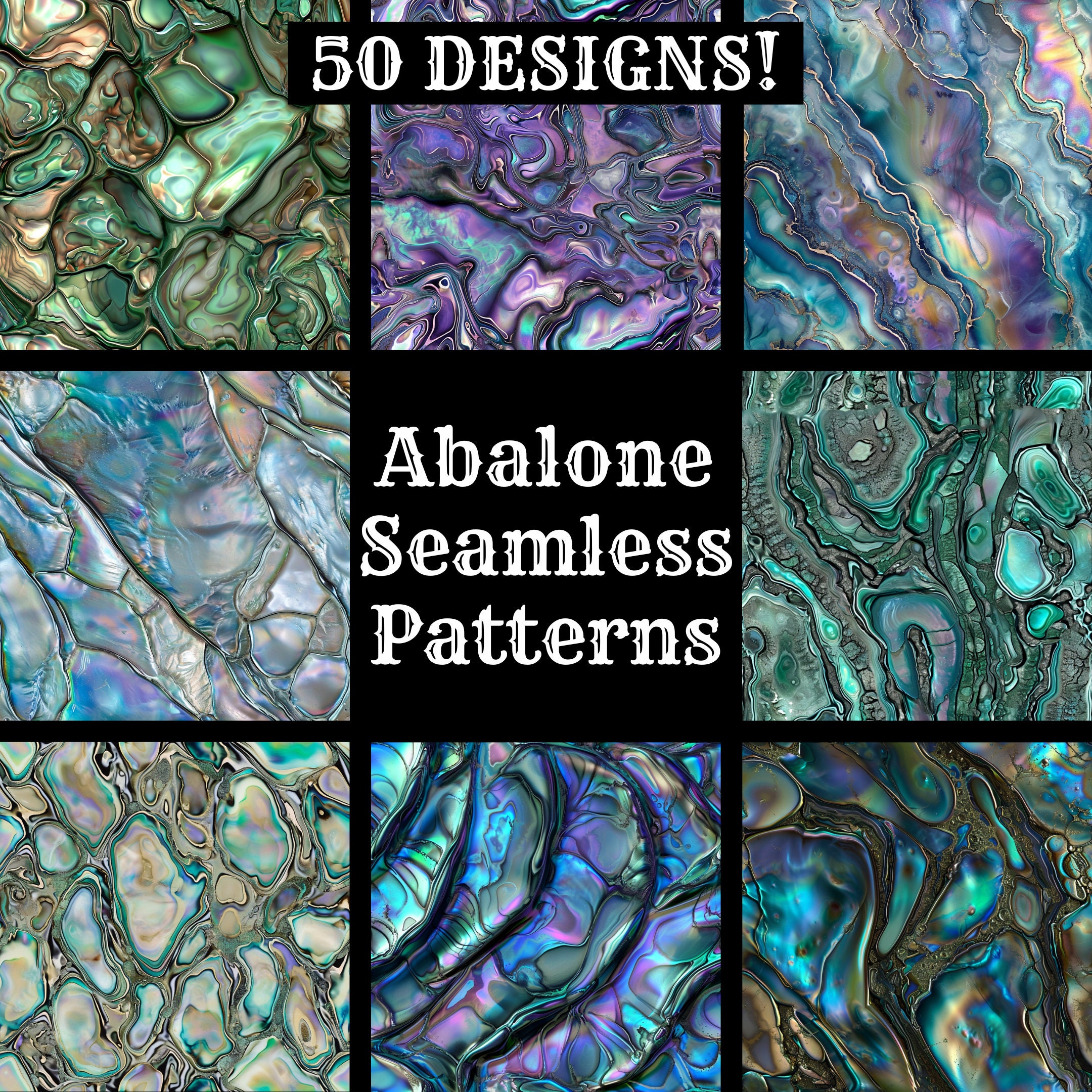 Abalone Seamless Digital Paper for Scrapbooking and Sublimation - Etsy