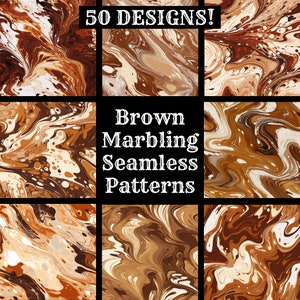 Brown Marbling Seamless Digital Paper, Printable Scrapbook Paper ...