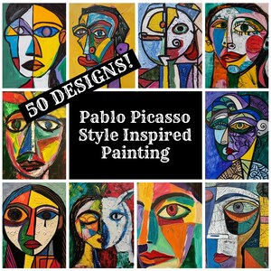 Pablo Picasso Style Inspired Painting Journal Paper, Pablo Picasso ...