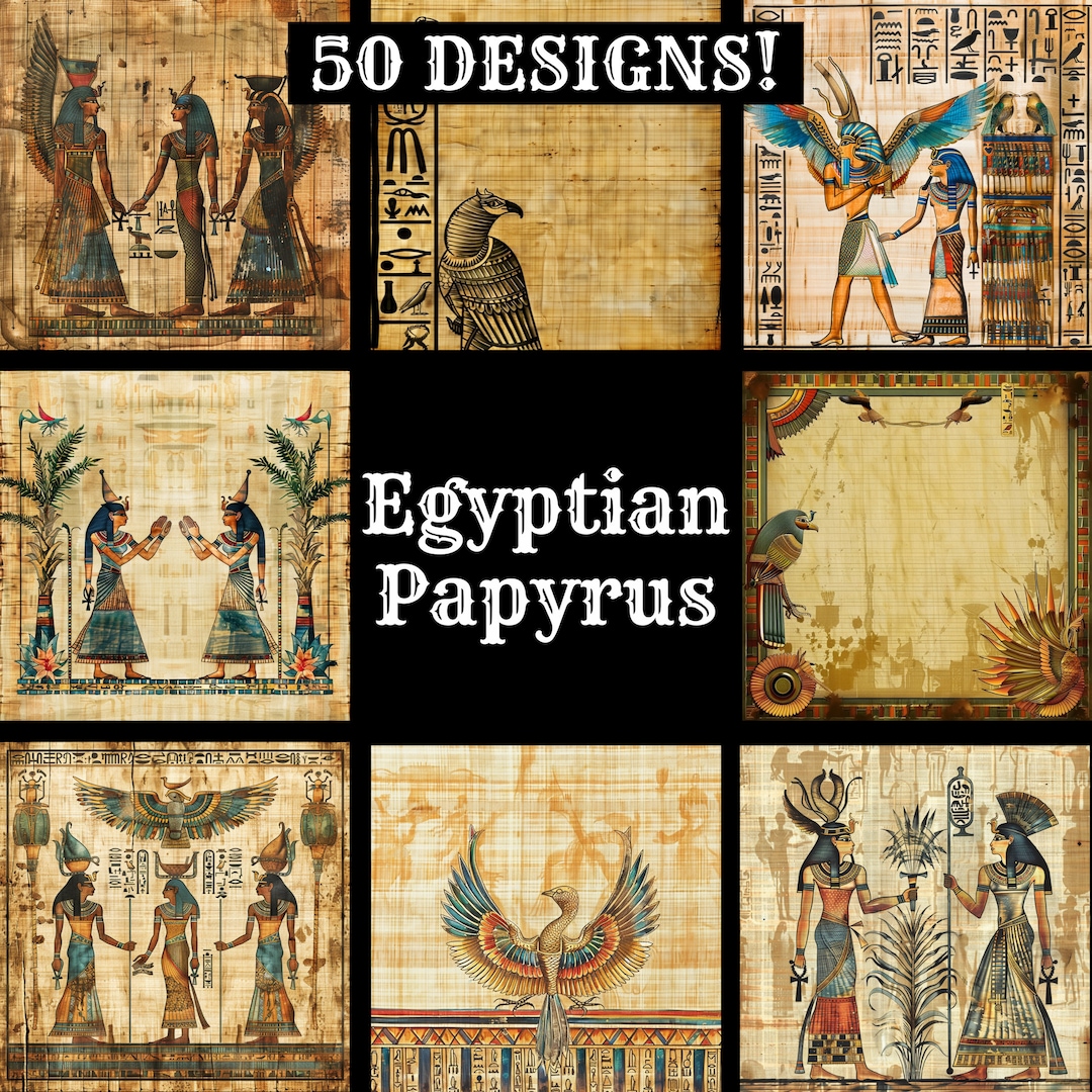 Egyptian Papyrus Paper, Egyptian Papyrus Printable Paper, Vintage ...