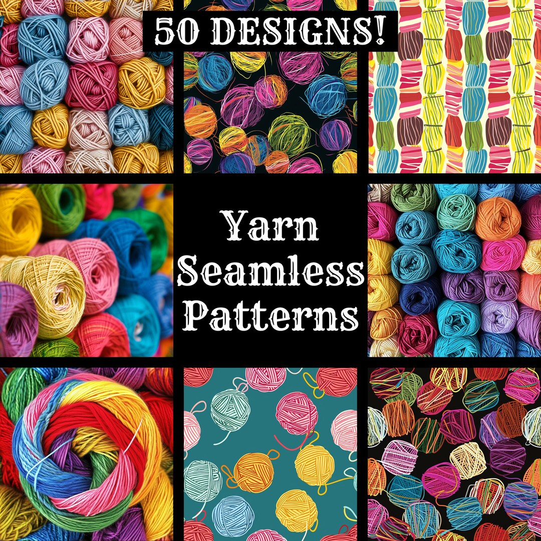Yarn Seamless Digital Paper, Printable Scrapbook Paper Seamless ...
