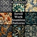 Scroll Work Seamless Digital Paper, Printable Scrapbook Paper Seamless ...