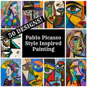 Pablo Picasso Style Inspired Painting Journal Paper, Pablo Picasso ...