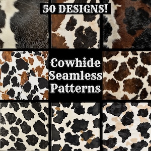 Cowhide Seamless Pattern: Digital Fabric Texture (PNG, 300 Dpi) - Etsy
