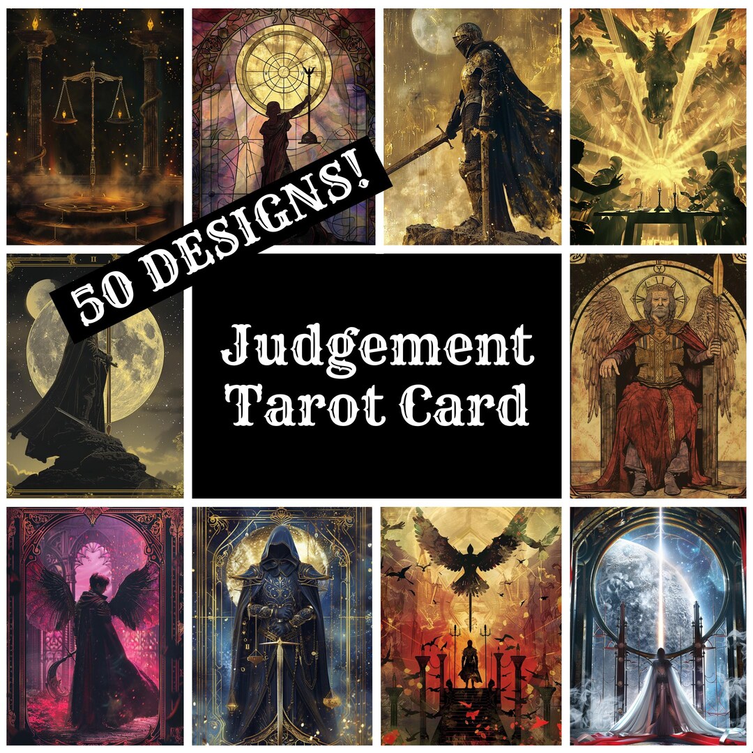 Judgement Tarot Card Journal Paper, Judgement Tarot Card Printable ...